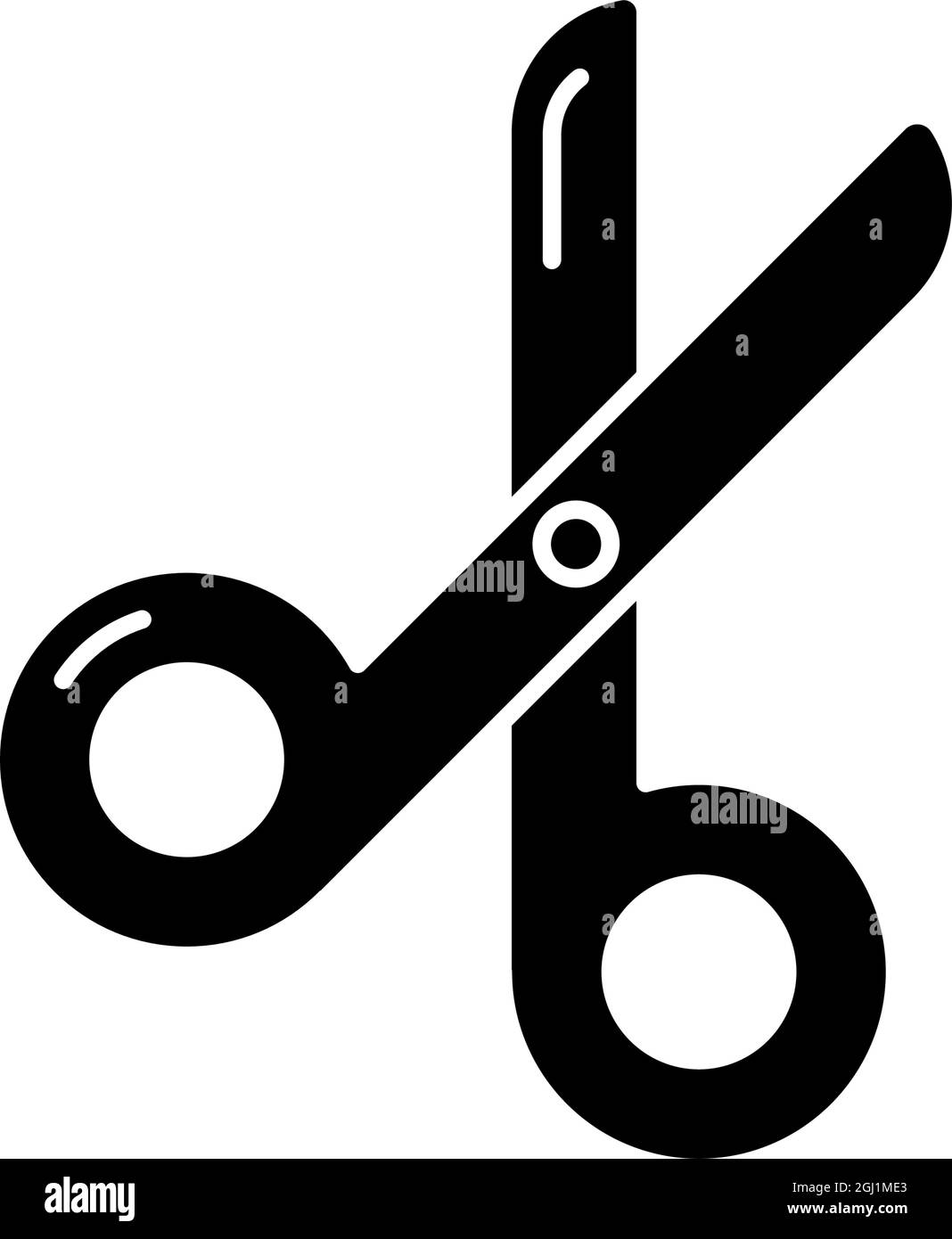 Solid scissors icon Black and White Stock Photos & Images - Alamy