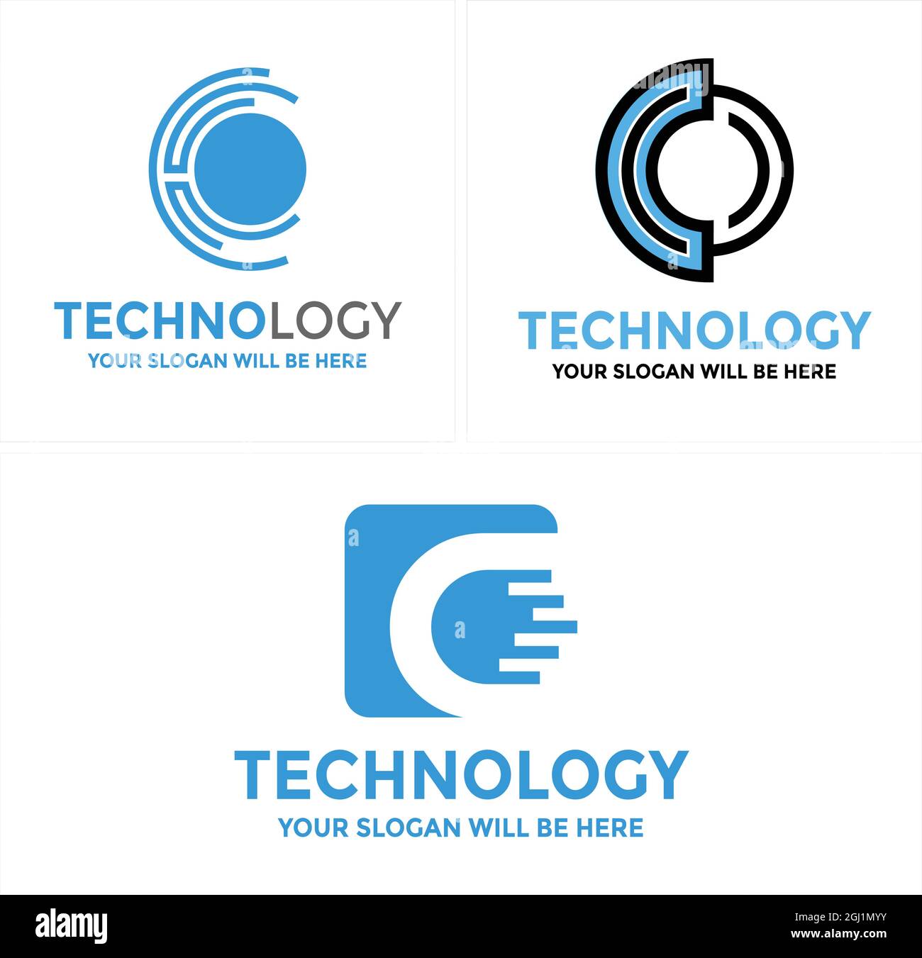 Tech logo icon circle design Stock Vector Image & Art - Alamy