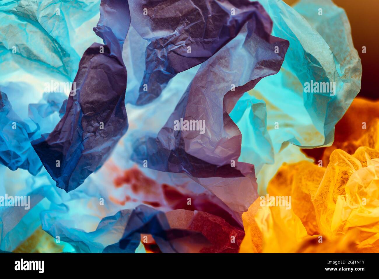 Colorful Tissue Paper and Light Stock Photo - Alamy