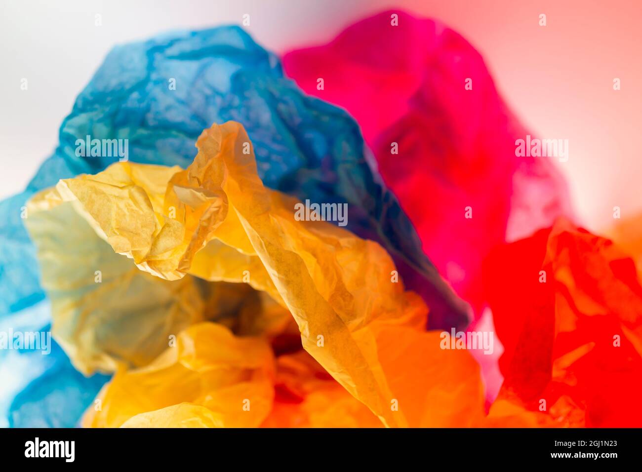 Colorful Tissue Paper and Light Stock Photo - Alamy