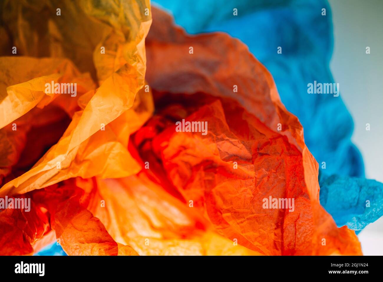 Colorful Tissue Paper and Light Stock Photo - Alamy