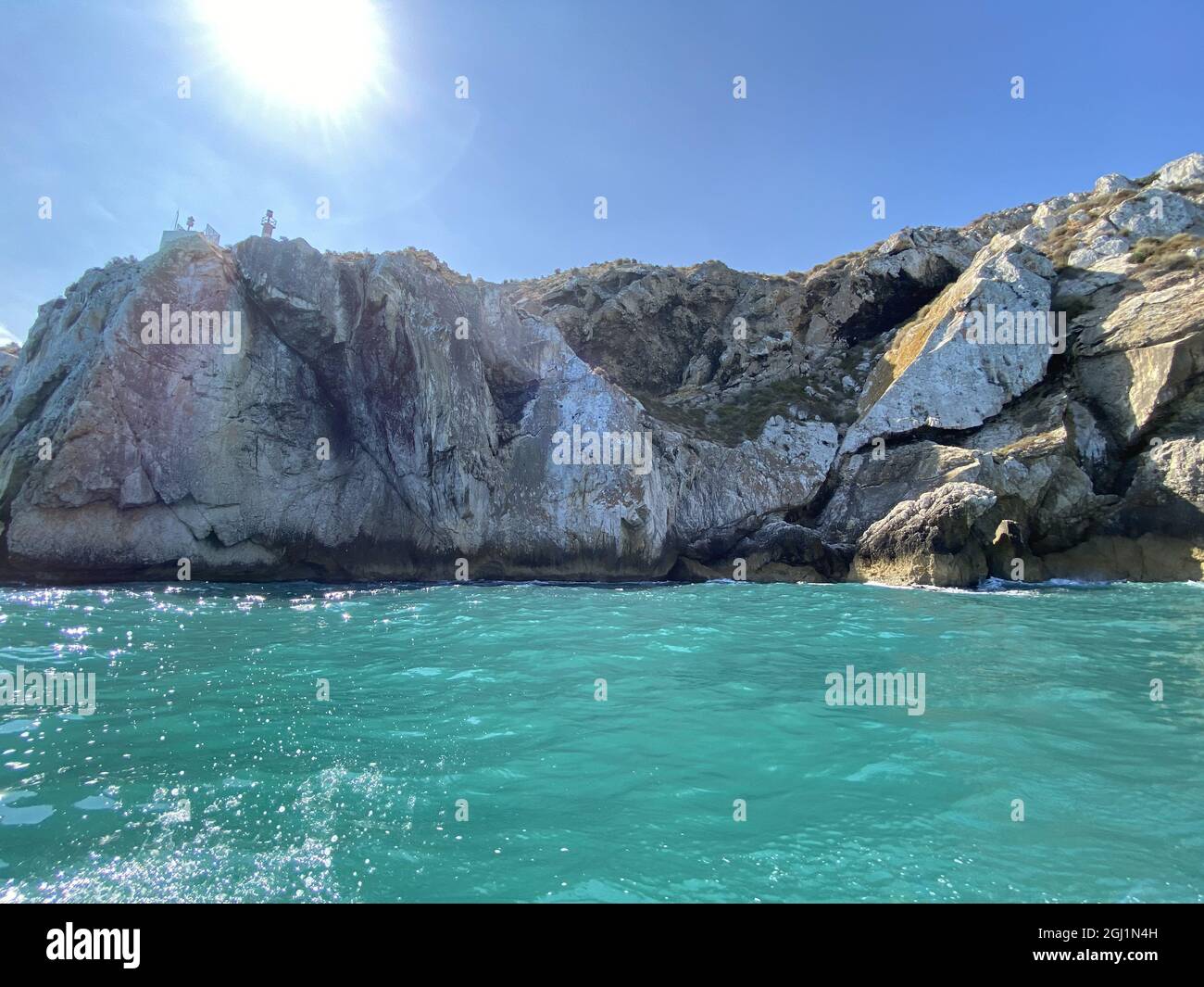 Rocks and mountains surrounding the city of El Jebha in Morocco Stock ...