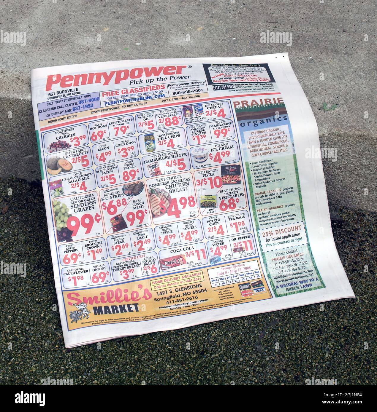 SPRINGFIELD, UNITED STATES - Sep 04, 2021: Newspaper shopper tabloid ...