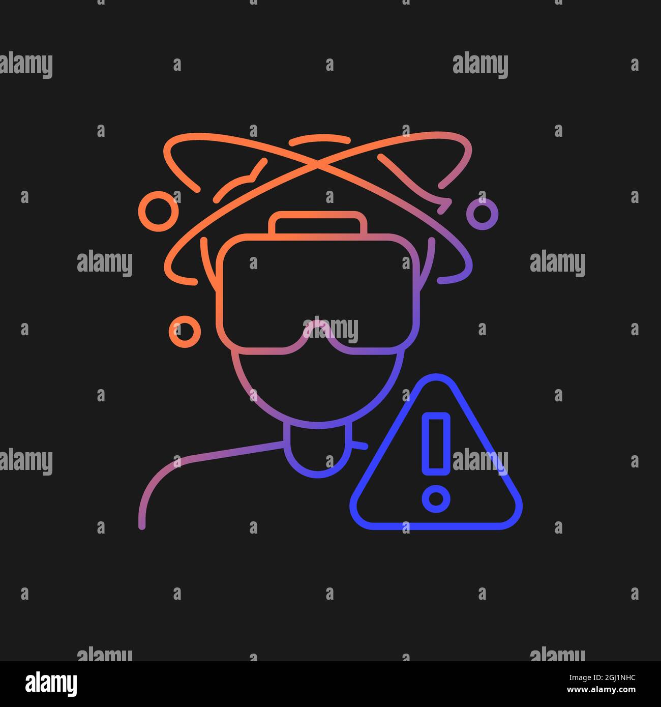 Can cause loss of balance gradient vector manual label icon for dark ...