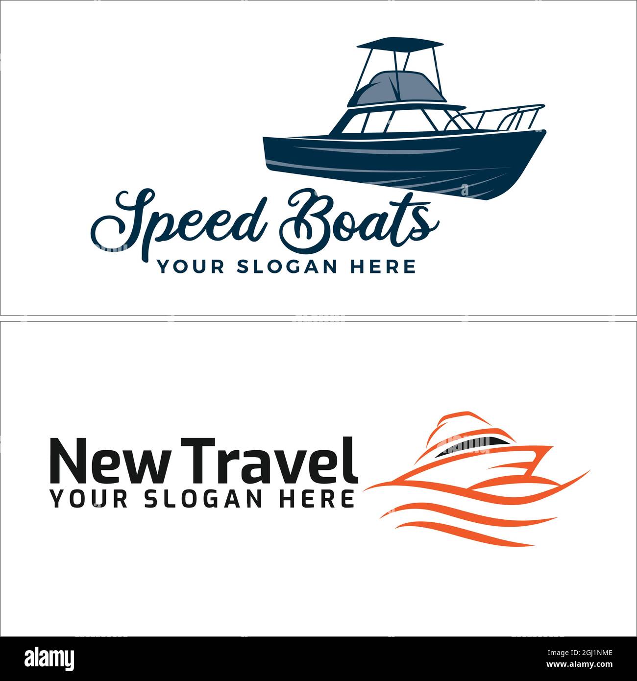 Travel speedboat logo design Stock Vector Image & Art - Alamy