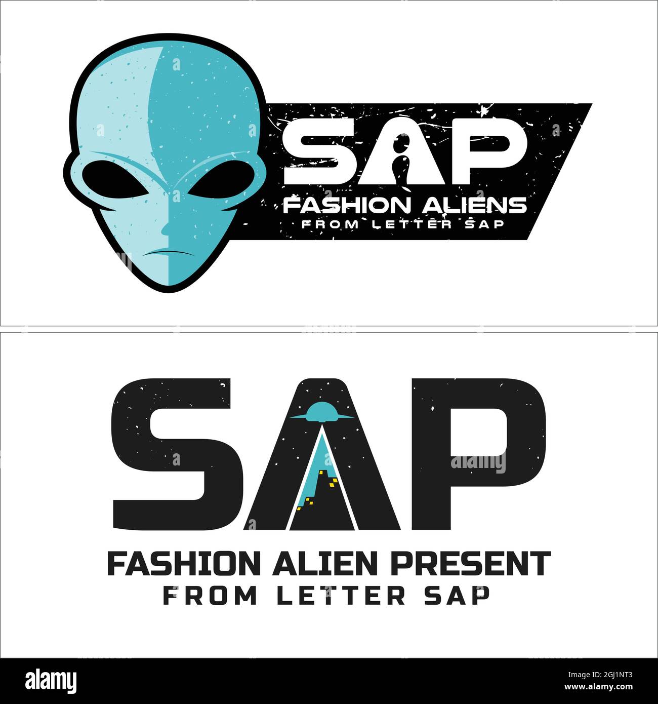 Fashion aliens clothes models logo design Stock Vector Image & Art - Alamy
