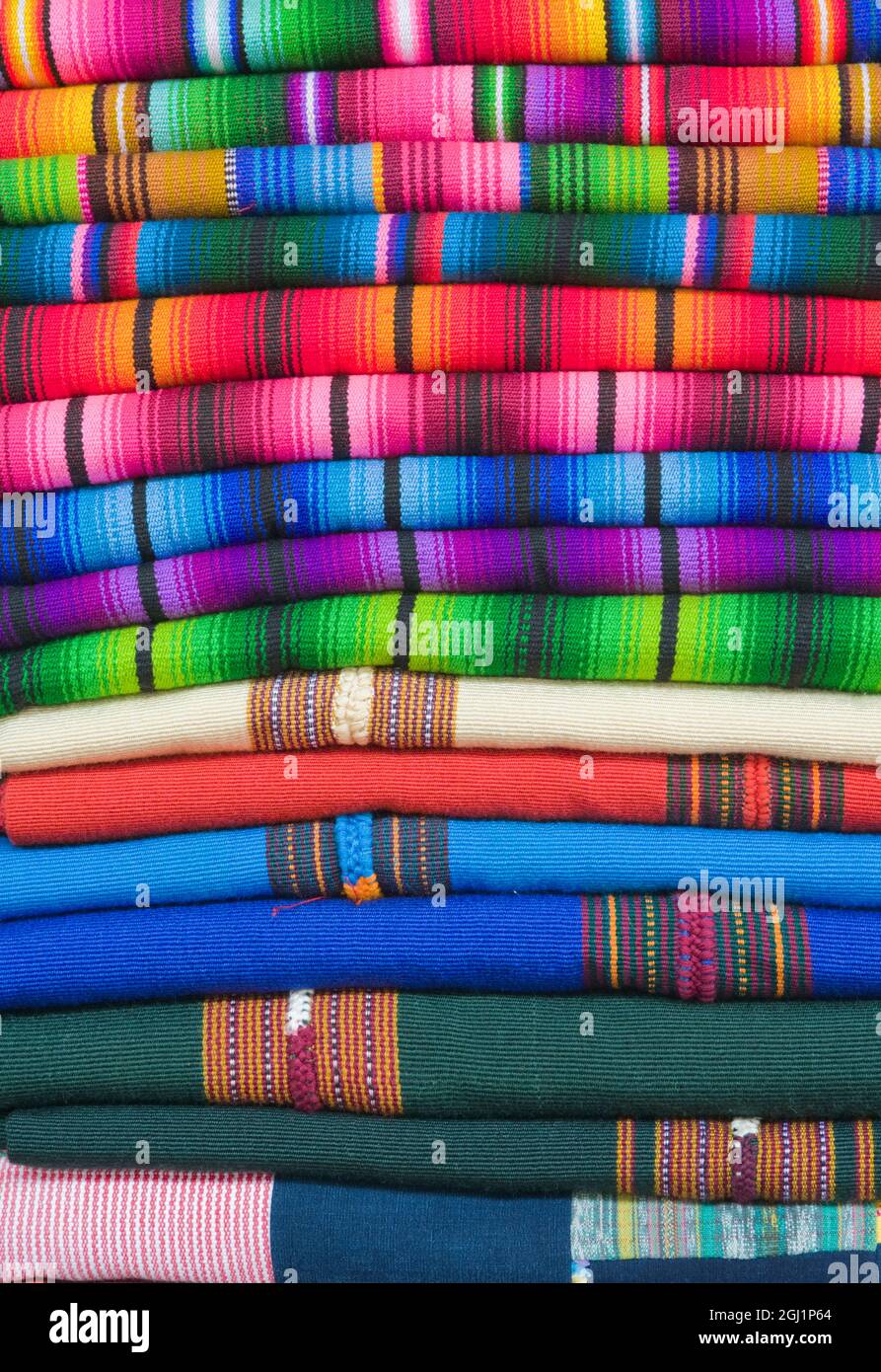 Latin America, Guatemala, Antigua, Souvenir Textiles Stock Photo - Alamy