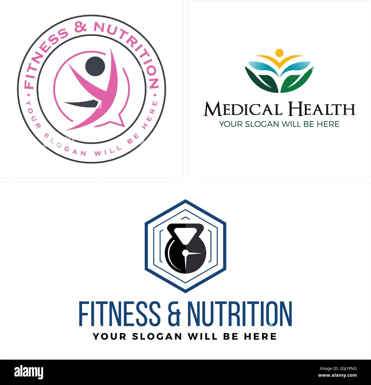 Health And Nutrition Logos