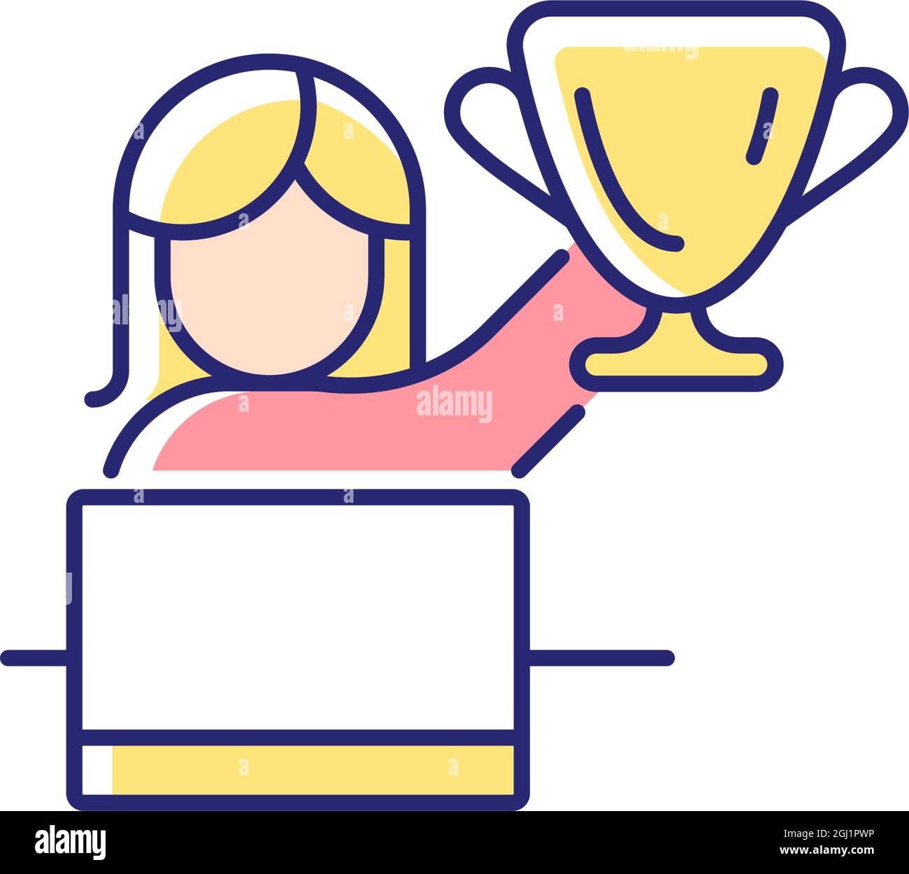 Woman in leadership role RGB color icon Stock Vector Image & Art - Alamy