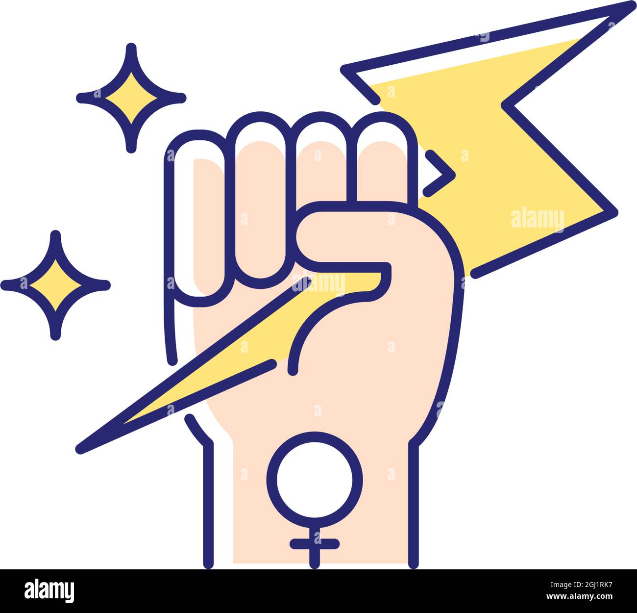 Woman power RGB color icon Stock Vector Image & Art - Alamy