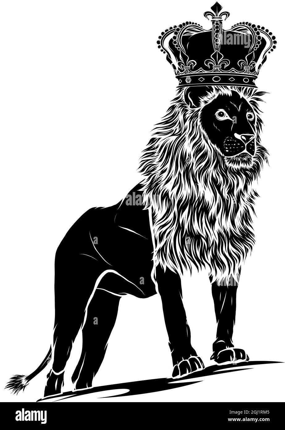 Lion With Crown Vector