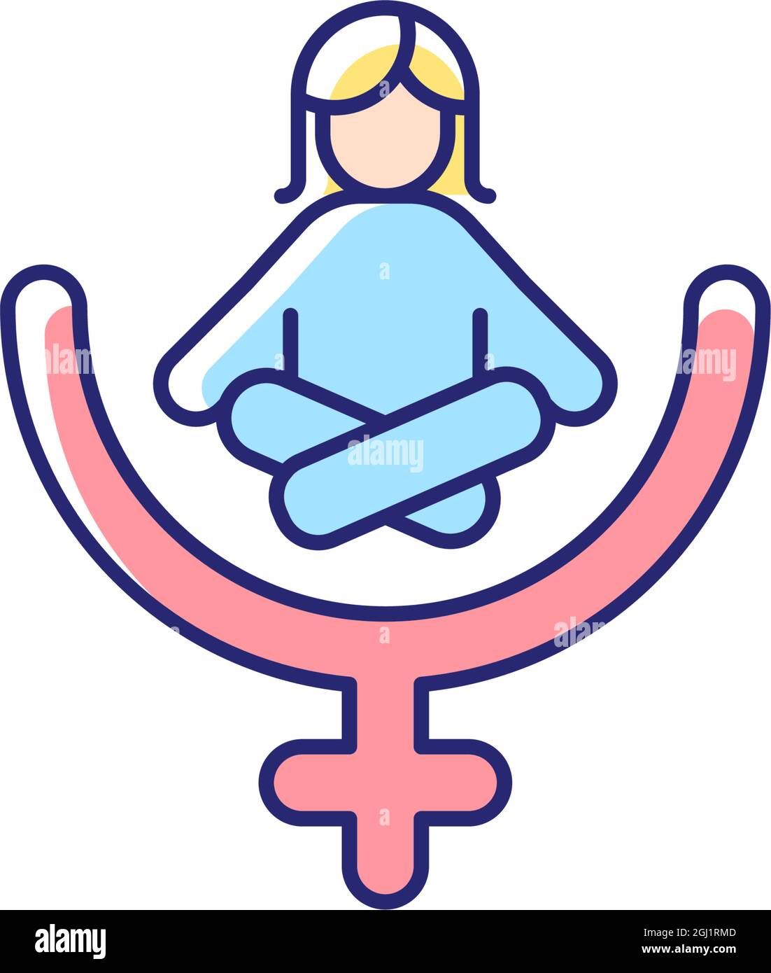 Female gender identity RGB color icon Stock Vector Image & Art - Alamy