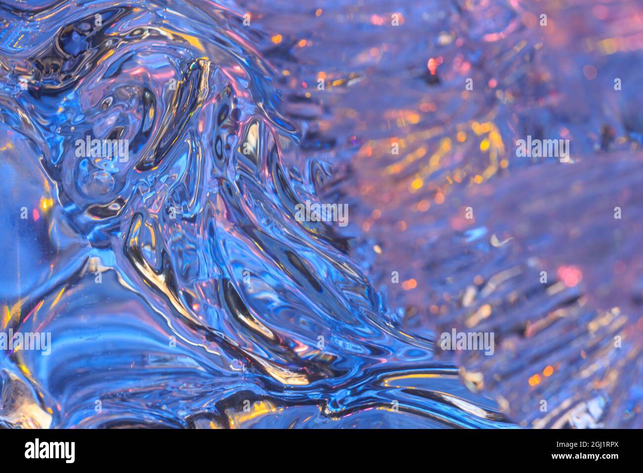 color, patterns and textures of ice blocks near Fairbanks, Alaska, USA ...