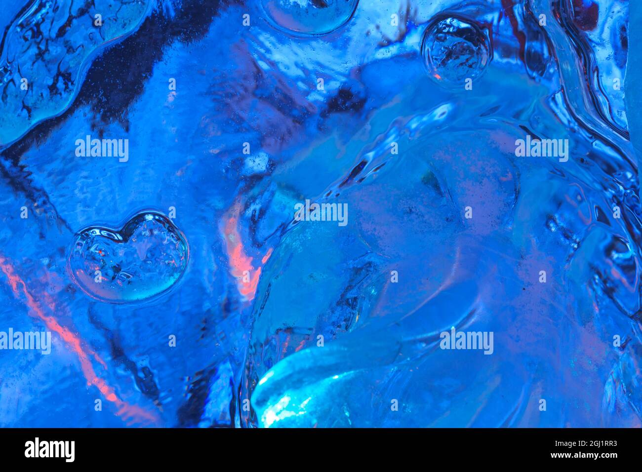 color, patterns and textures of ice blocks near Fairbanks, Alaska, USA ...