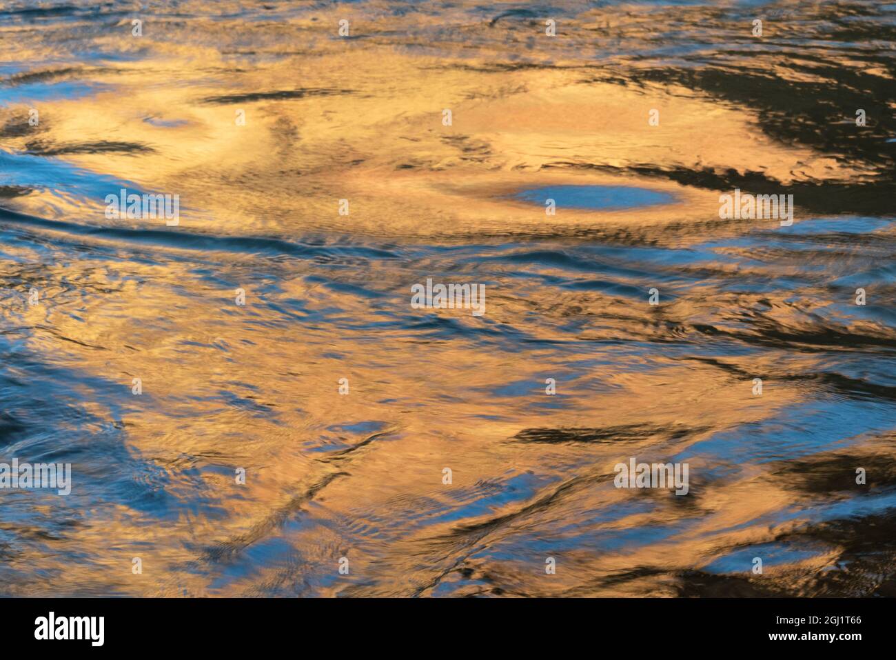 USA, Arizona. Reflections on the water, Colorado River, Grand Canyon ...