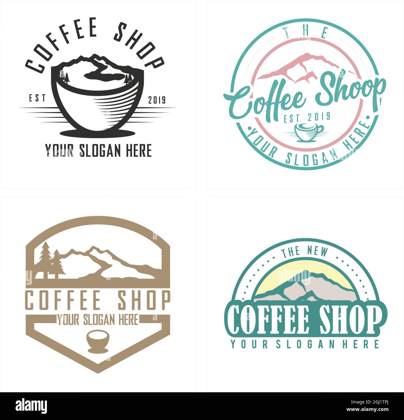 Coffee shop drink badge logo design Stock Vector Image & Art - Alamy