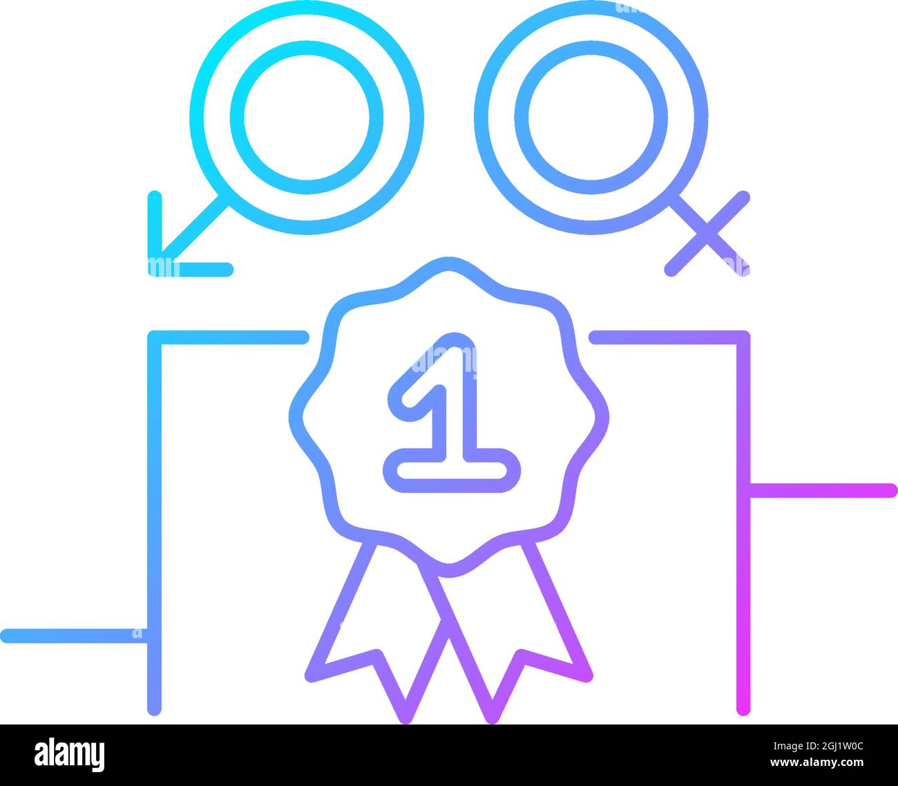 Gender equality gradient linear vector icon Stock Vector Image & Art ...