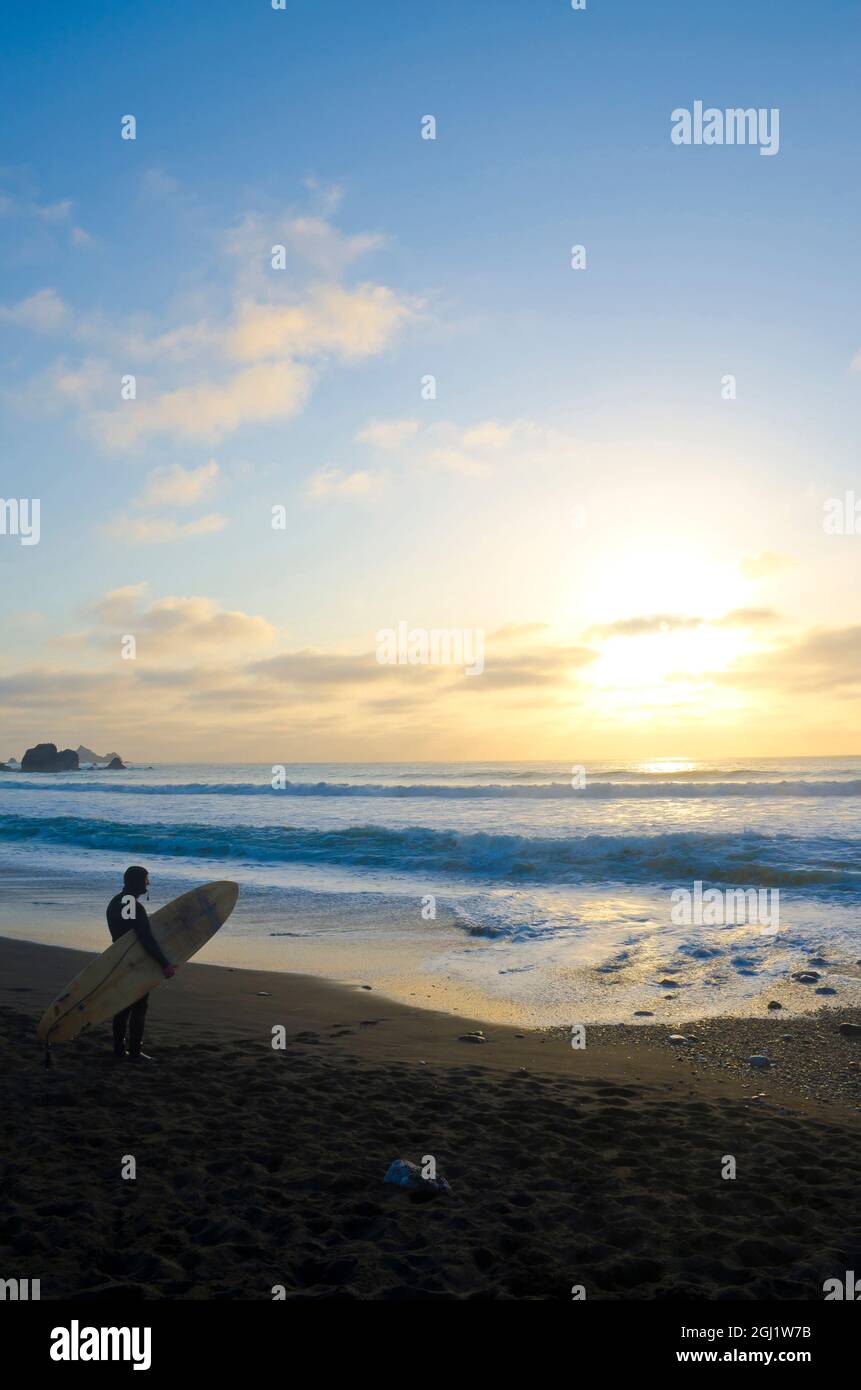 Surfing Rockaway Beach, Pacifica, California, USA Stock Photo - Alamy