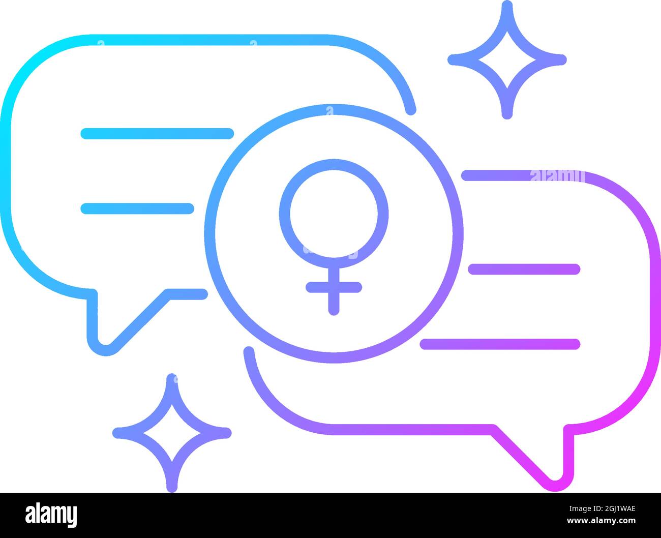 Female bonding gradient linear vector icon Stock Vector Image & Art - Alamy