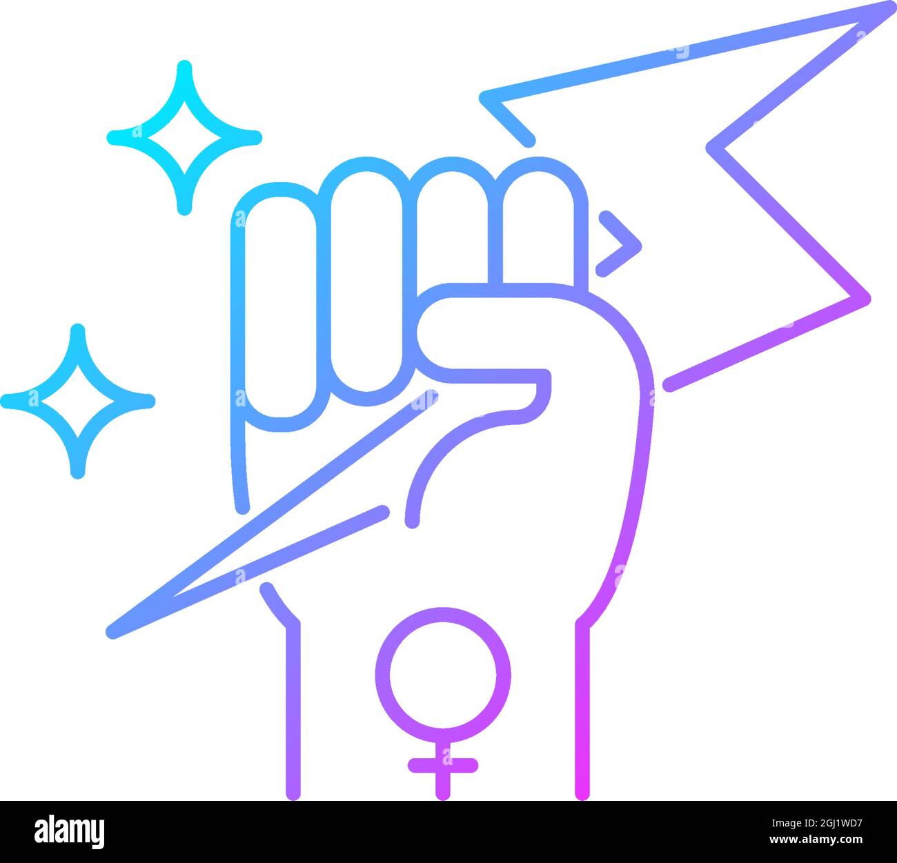 Woman power gradient linear vector icon Stock Vector Image & Art - Alamy