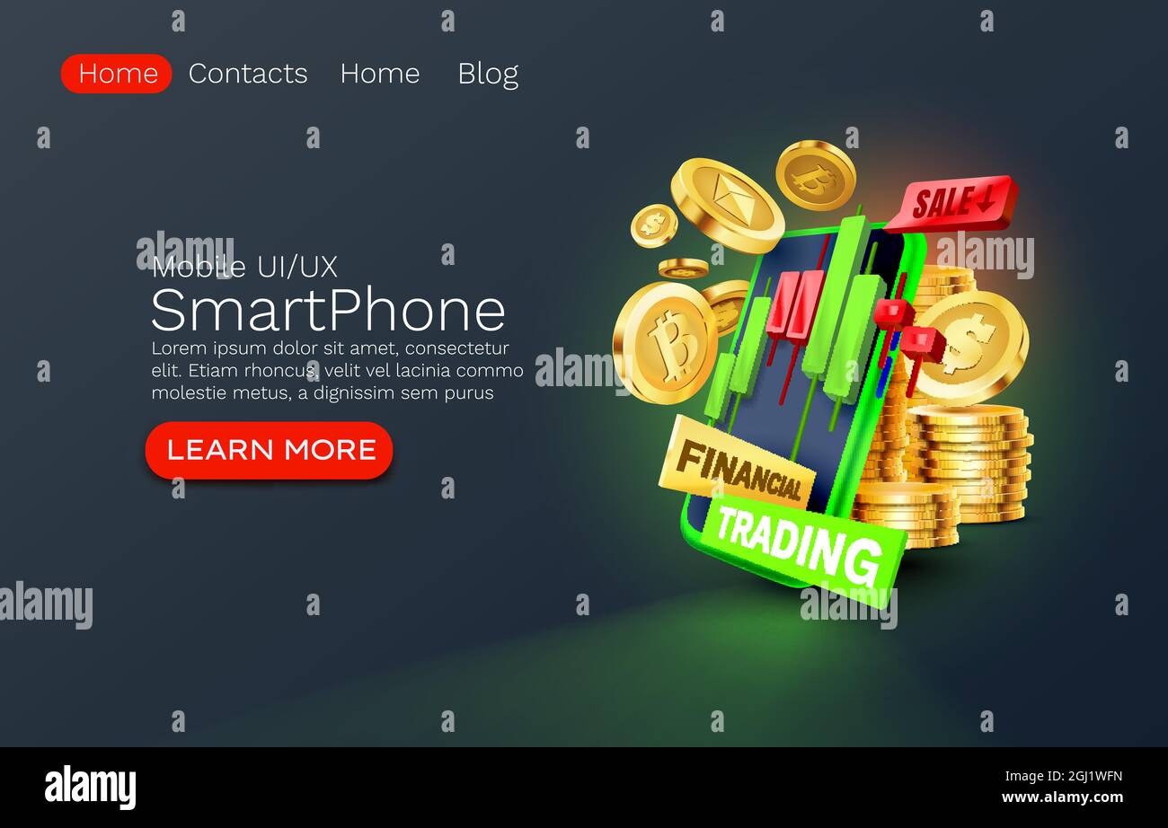 Mobile financial trading service, financial payment Smartphone mobile ...