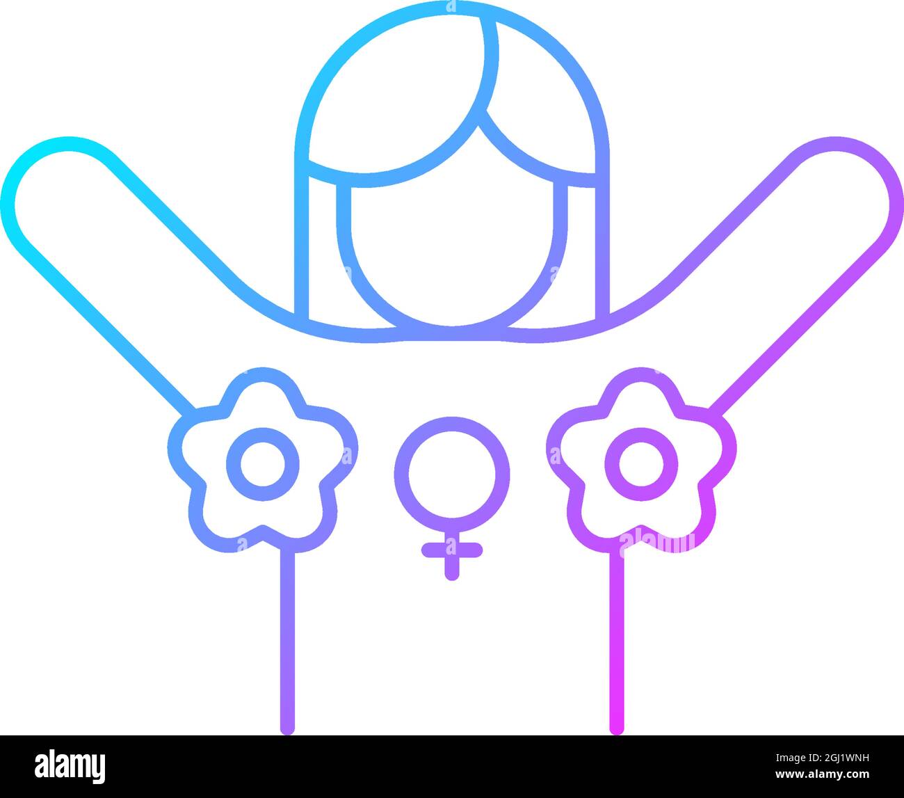 Radical feminism gradient linear vector icon Stock Vector Image & Art ...