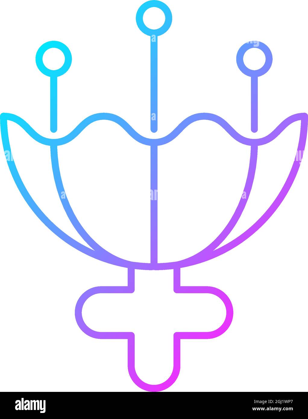 Gender symbol for female gradient linear vector icon Stock Vector Image ...