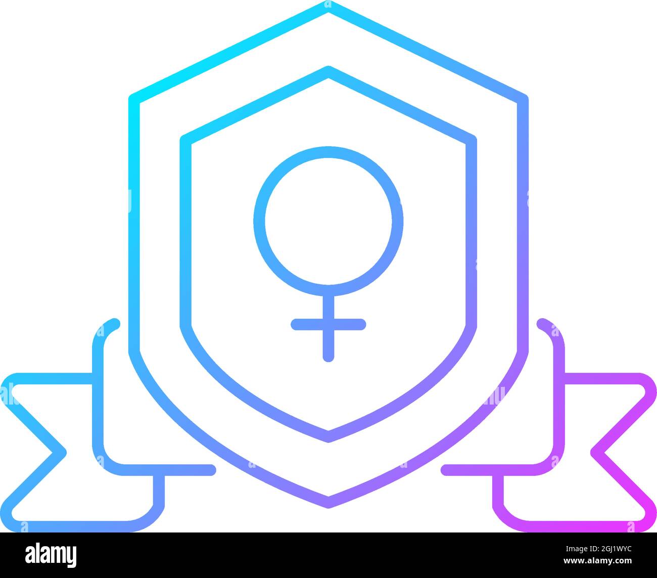 Feminist Organization Gradient Linear Vector Icon Stock Vector Image