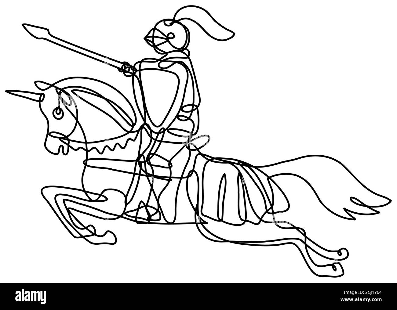 Medieval armor lance shield Cut Out Stock Images & Pictures - Alamy