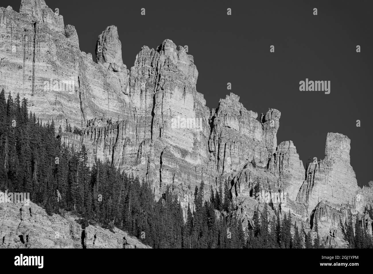 USA, Colorado, Gunnison National Forest. Turret Ridge mountains and ...