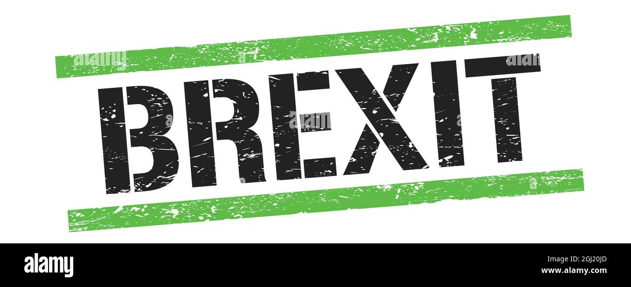 BREXIT text on black green grungy lines stamp sign Stock Photo - Alamy