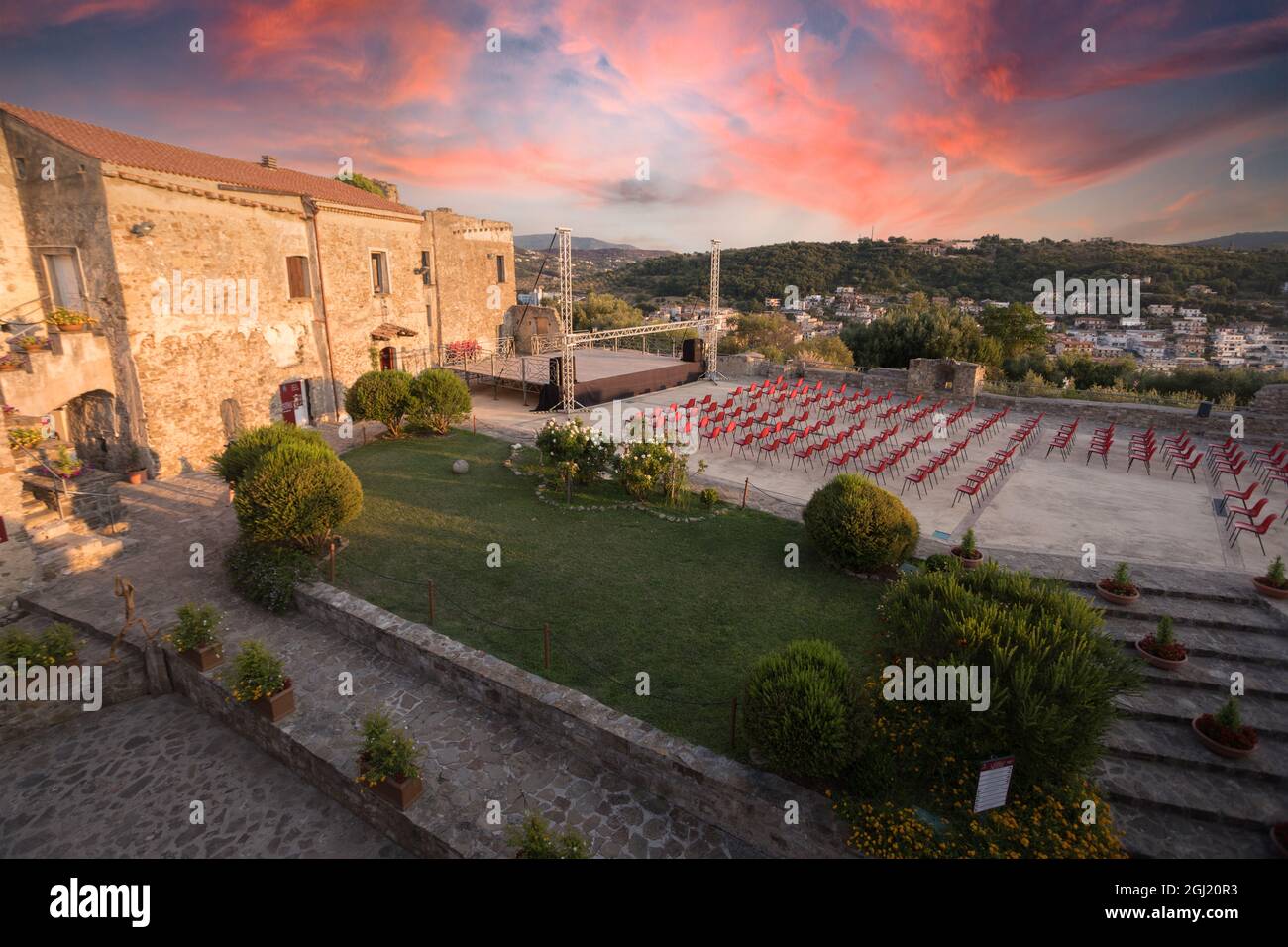 Panorama of the small town of Agropoli, cilento, italy Stock Photo - Alamy