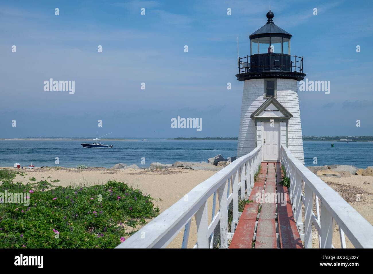 Brant Lighthouse, Nantucket Harbor, Nantucket, Massachusetts, USA Stock ...