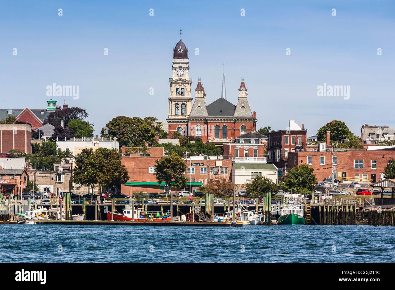 USA, Massachusetts, Cape Ann, Gloucester. Gloucester City Hall Stock ...