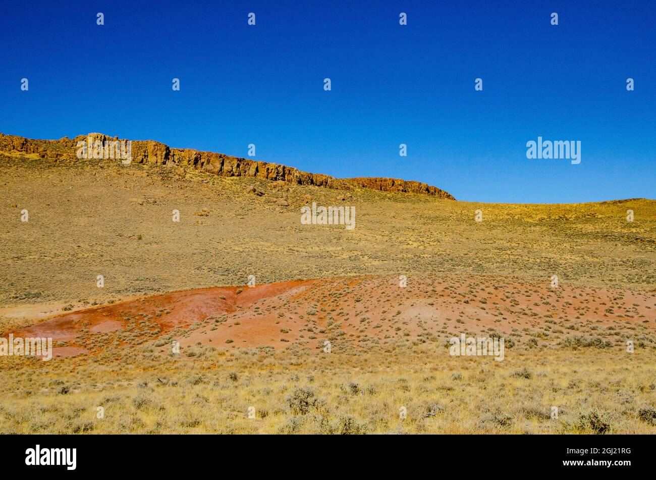 USA, California. Black Rock Desert, Basalt Lava Ridges in Calico ...