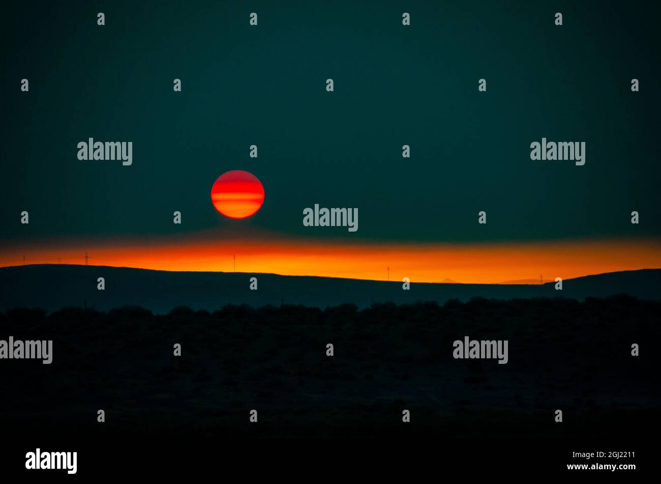 USA, Nevada, Sunrise over smokey Nightingale Mountains Stock Photo - Alamy