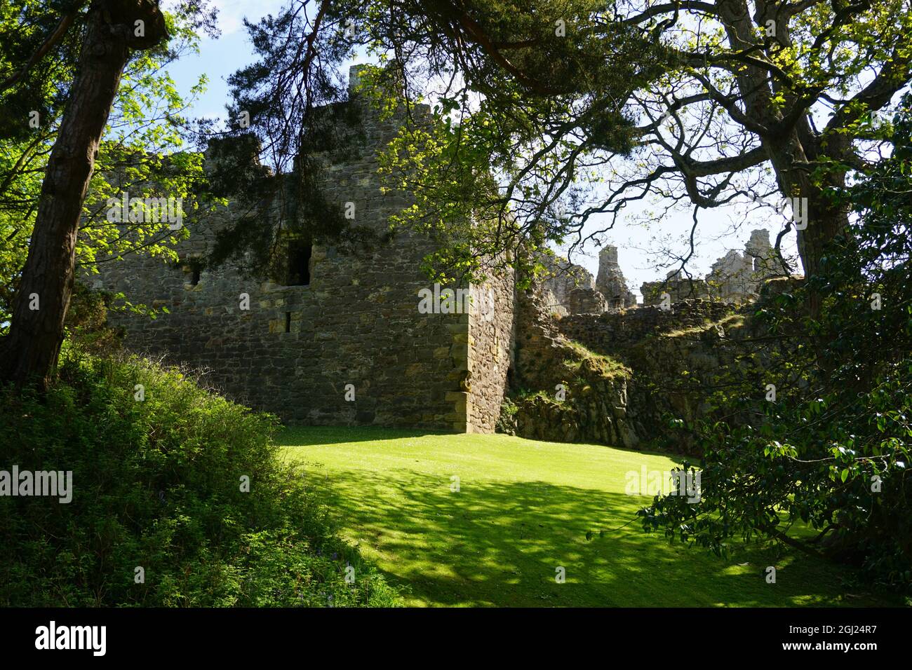 Dirleton Castle east Lothian Stock Photo - Alamy
