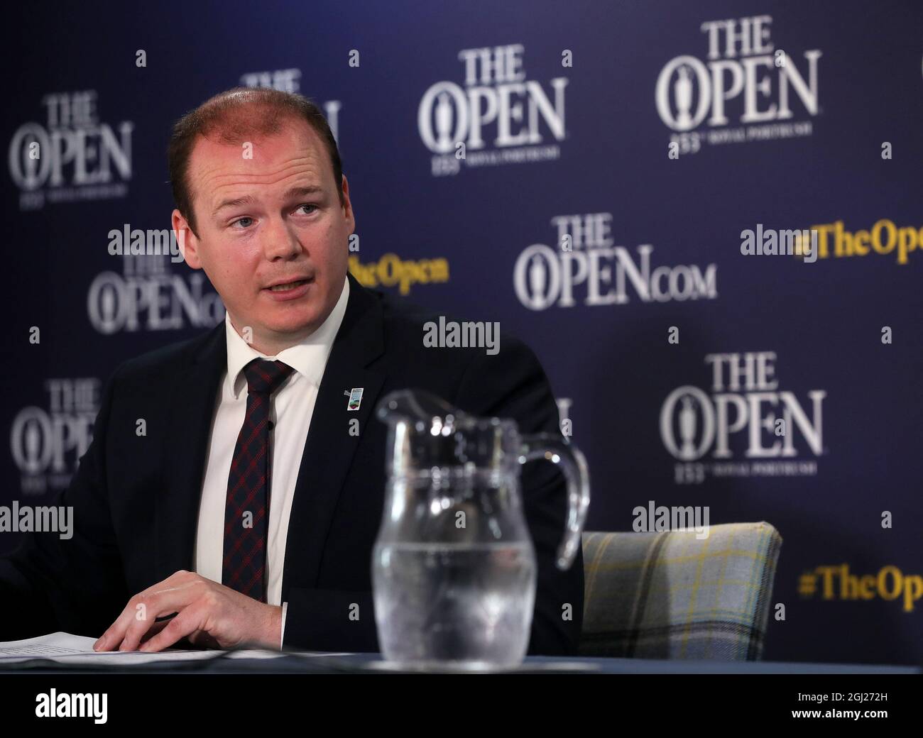 Gordon Lyons, MLA NI Minister for the Economy, during the announcement ...