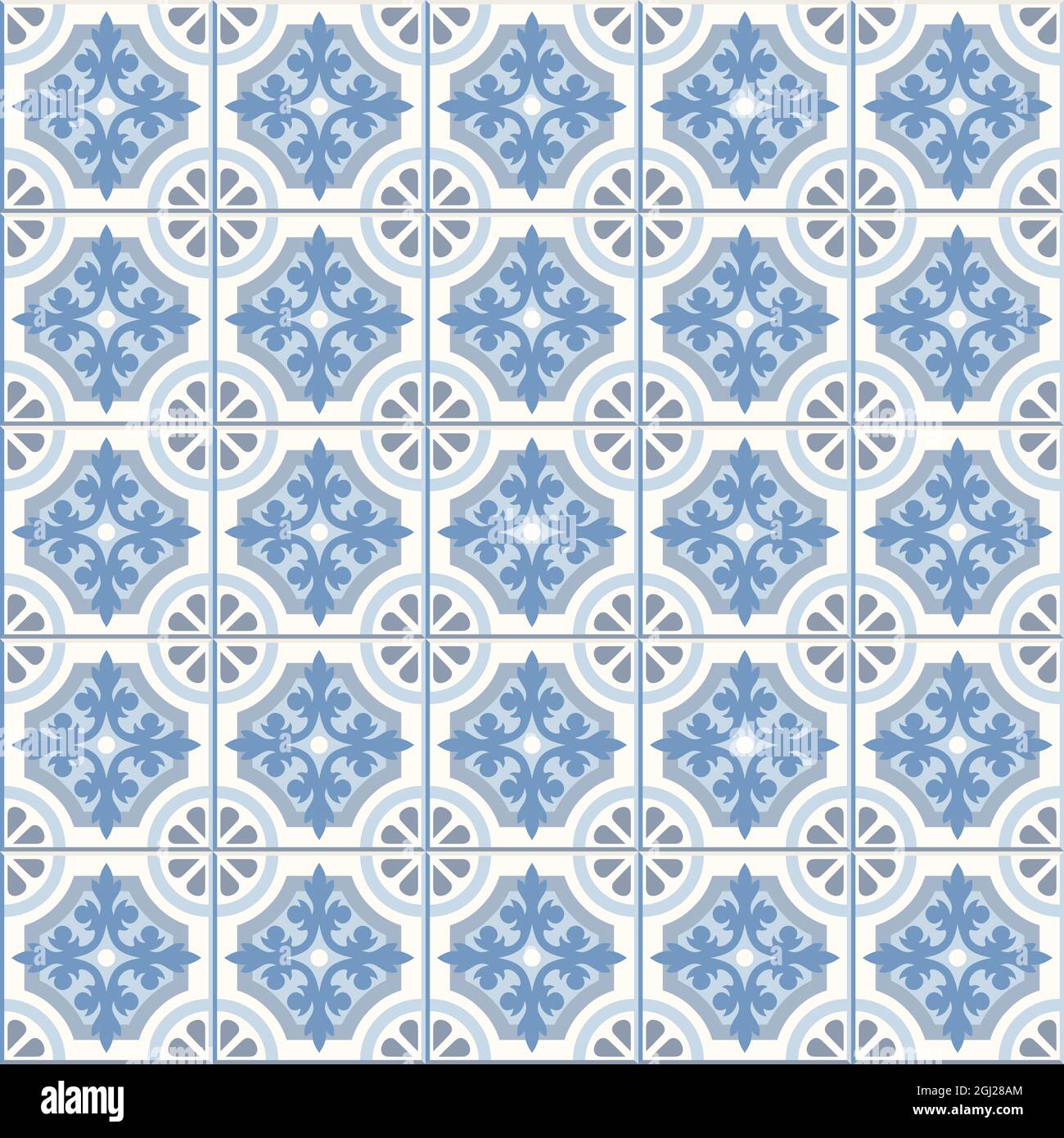 Floor tiles - seamless vintage pattern with cement tiles. Seamless ...