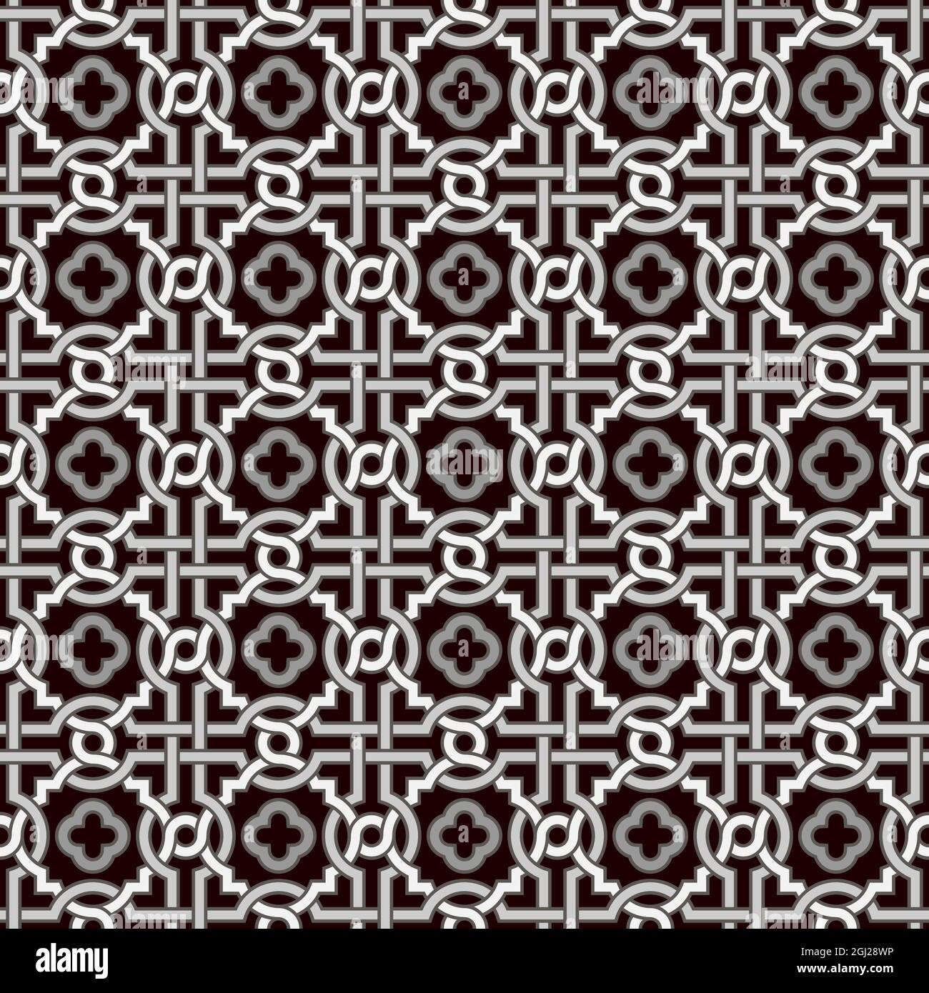 Tangled modern pattern, based on traditional oriental arabic patterns ...