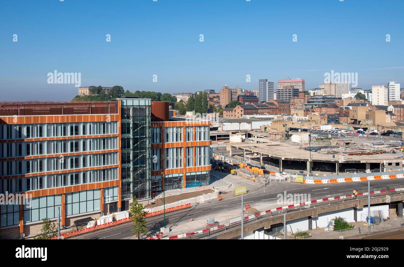 The new Broad Marsh Car Park and old Broadmasrsh Shopping Centre ...