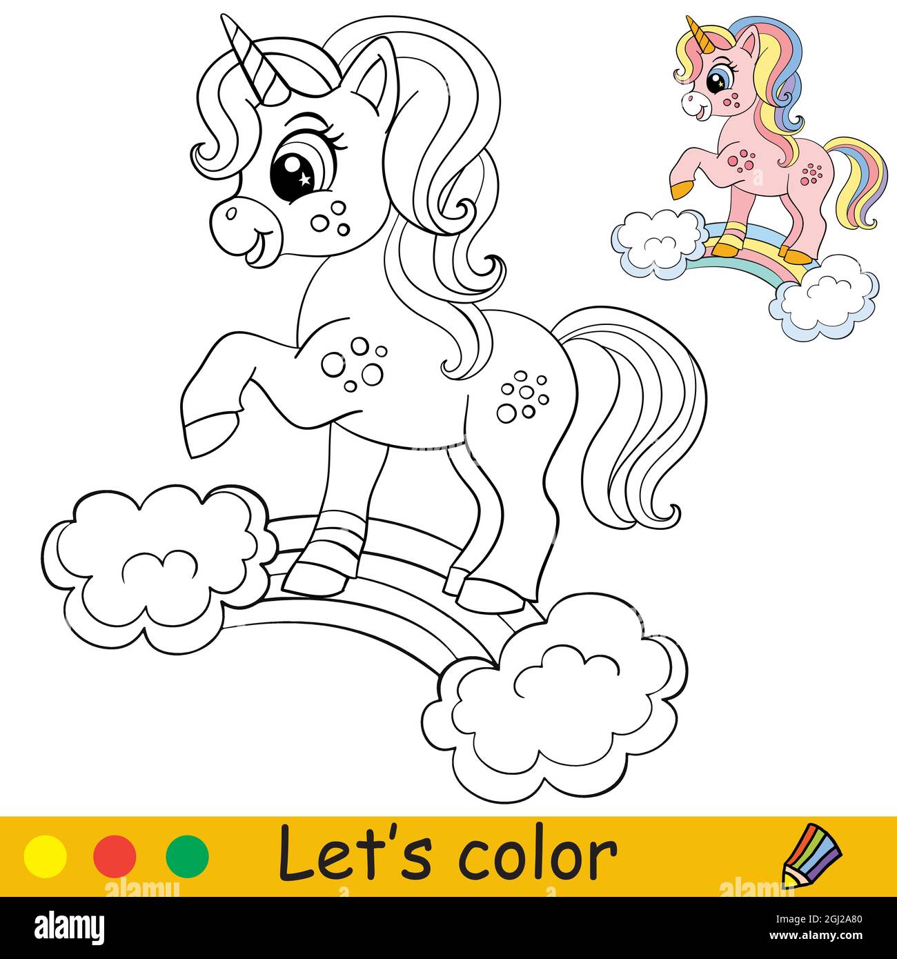 coloring book unicorn rainbow