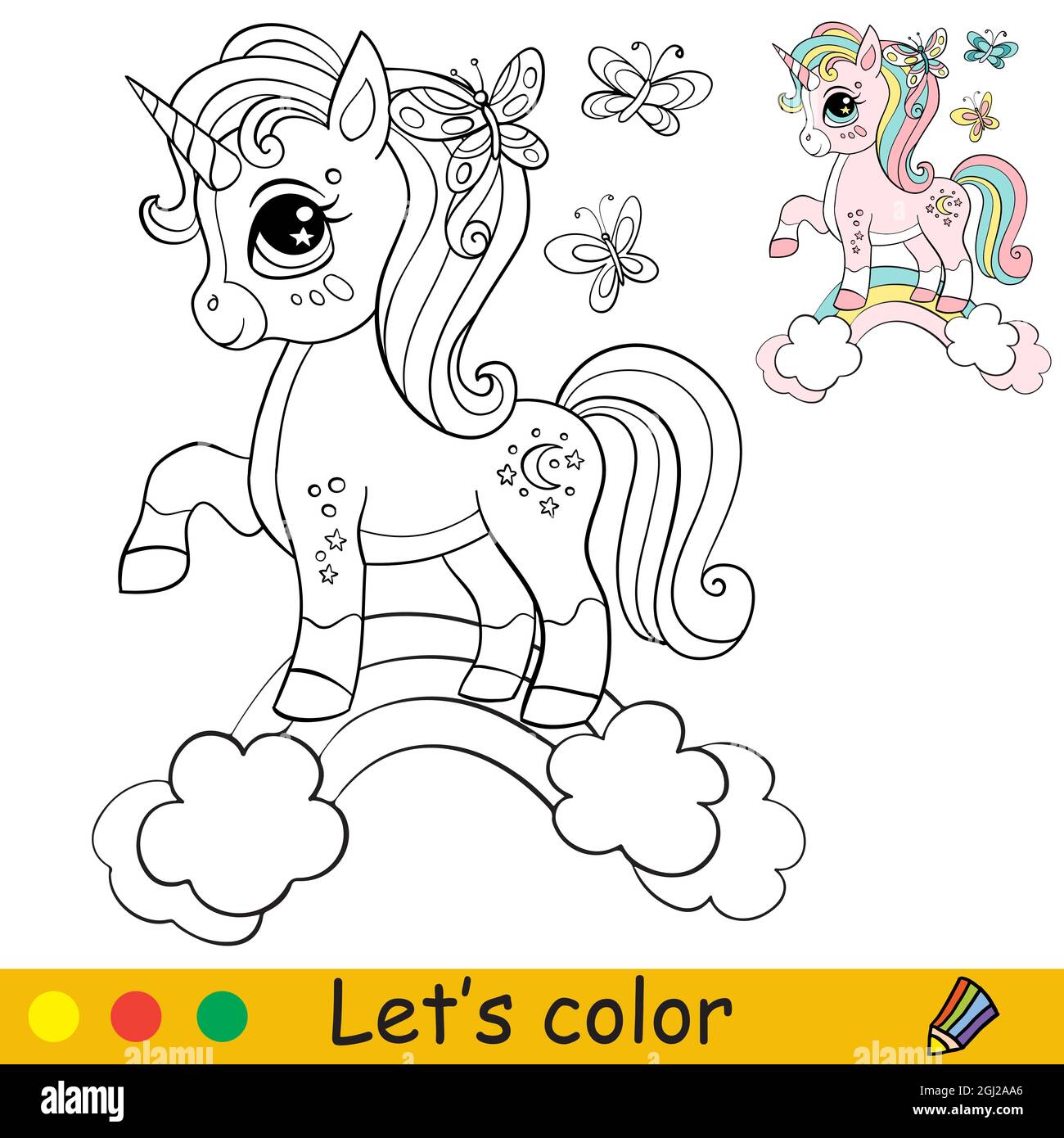 rainbows and butterflies coloring pages
