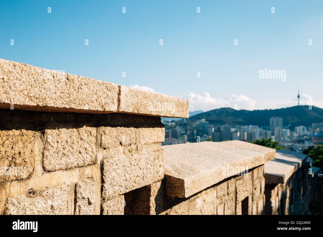 Naksan park fortress and Seoul city view in Korea Stock Photo - Alamy