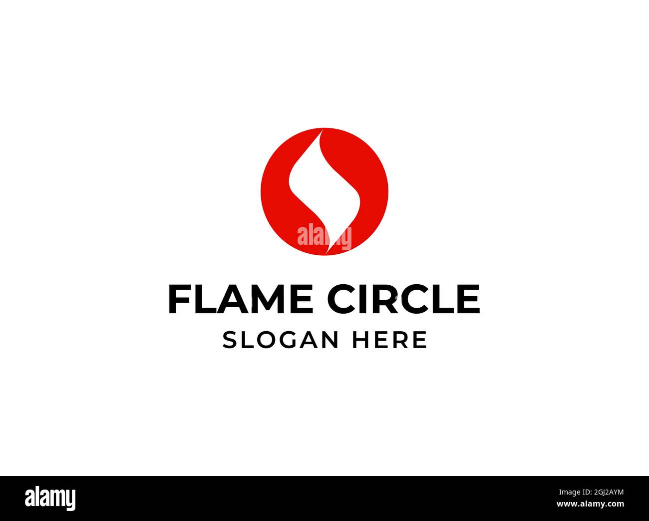 Flame icon in circle shape hi-res stock photography and images - Alamy