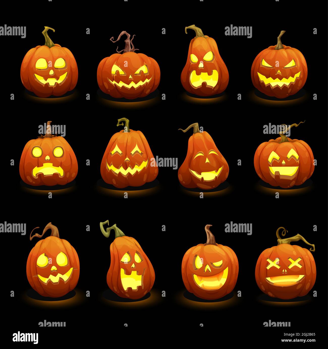 Scary Jack O Lanterns Cartoon