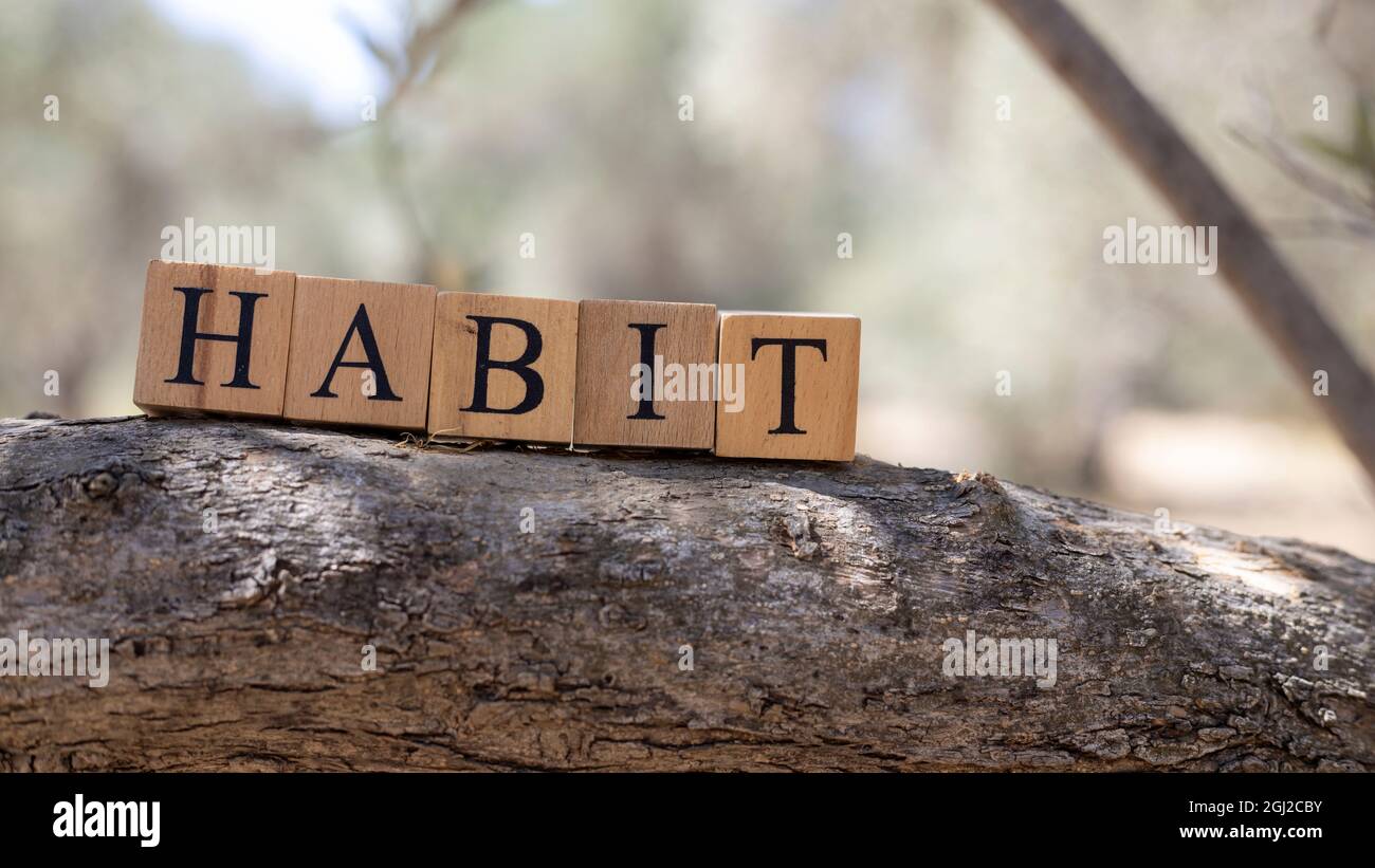 New habit word hi-res stock photography and images - Alamy