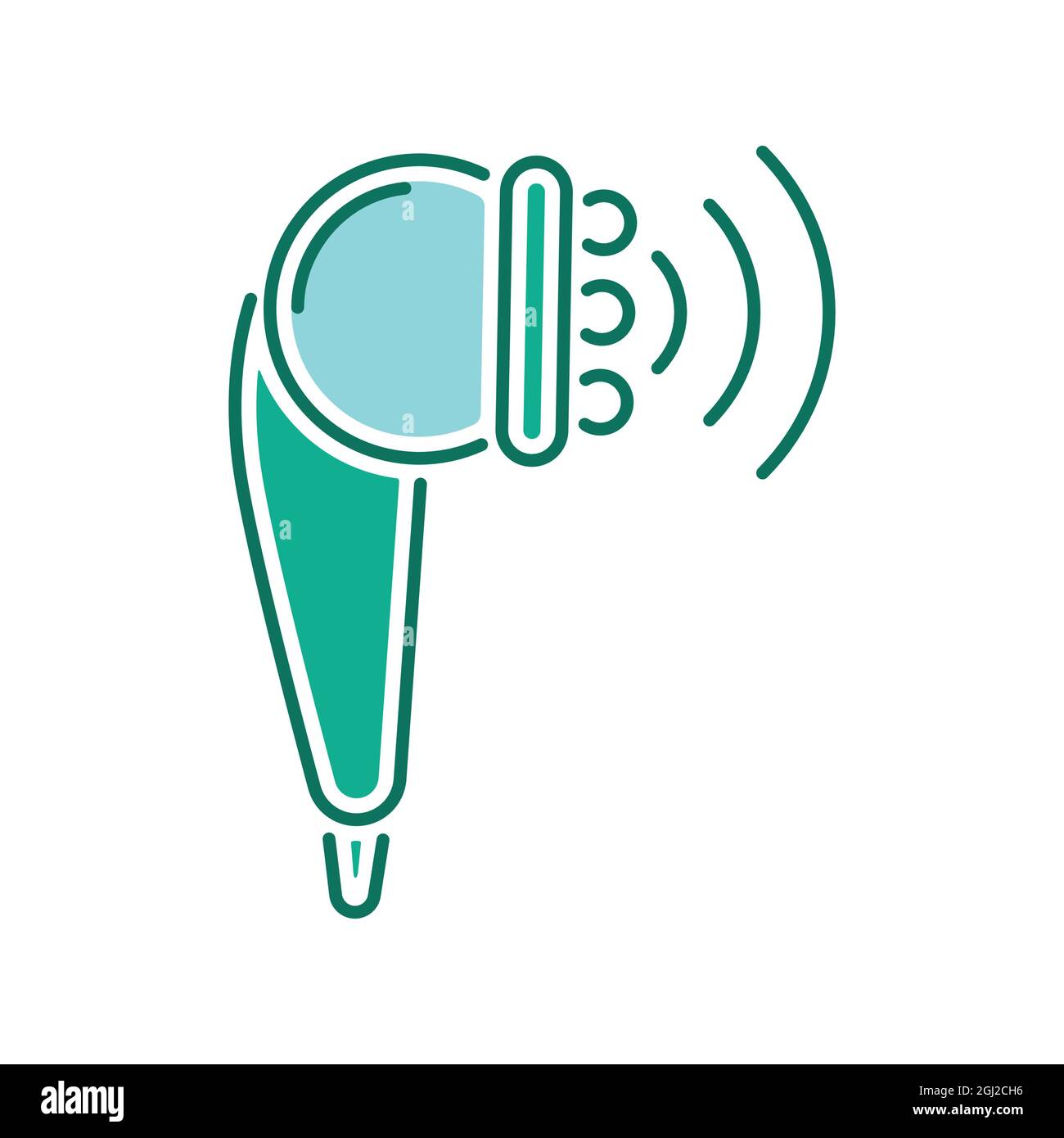 Massager Line Color Icon Orthopedics Rehabilitation Isolated Vector 7216