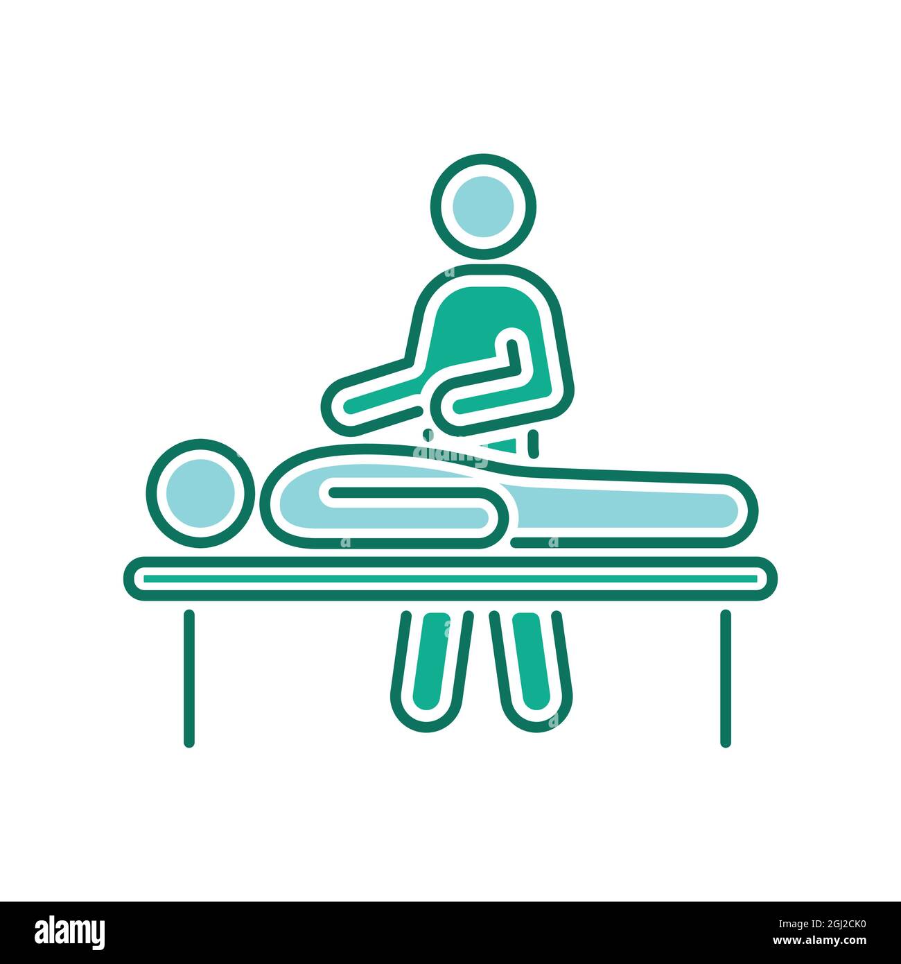 Massage procedure color line icon. Physiotherapy, acupuncture ...