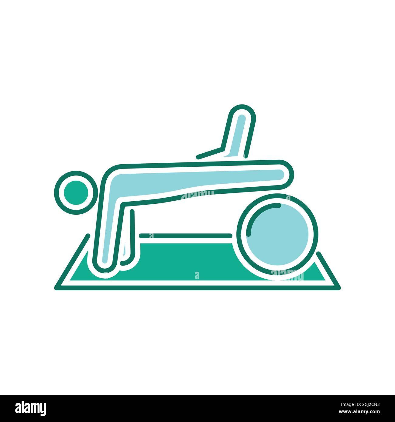 Physiotherapy color line icon. Rehabilitation, therapy. Isolated vector ...